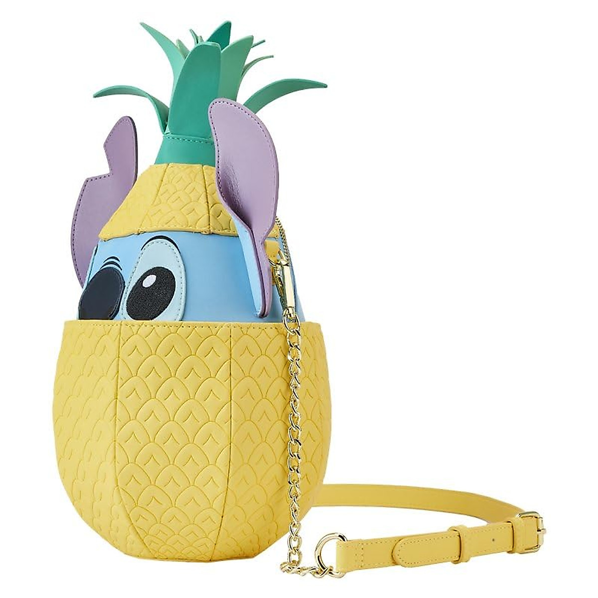 Loungefly Stitch Shoppe Women's Disney Lilo & Stitch Figural Pineapple Crossbody Bag Purse