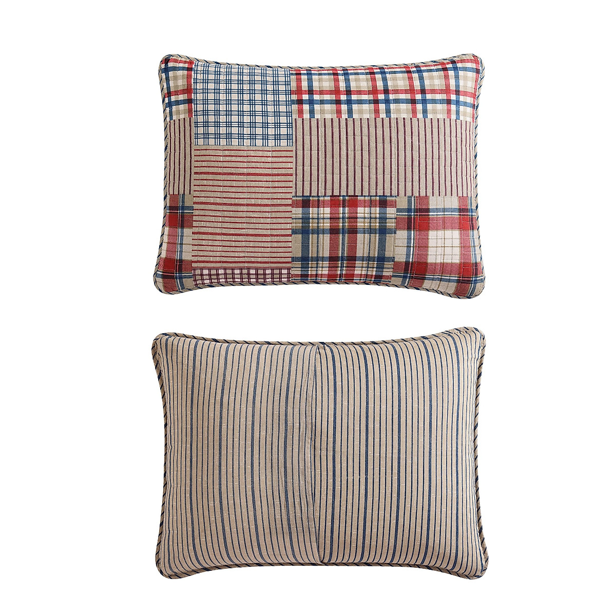 Eddie Bauer - Twin Quilt Set, Reversible Cotton Bedding with Matching Sham, Lightweight Home Decor for All Seasons (Hawthorne Brown, Twin)