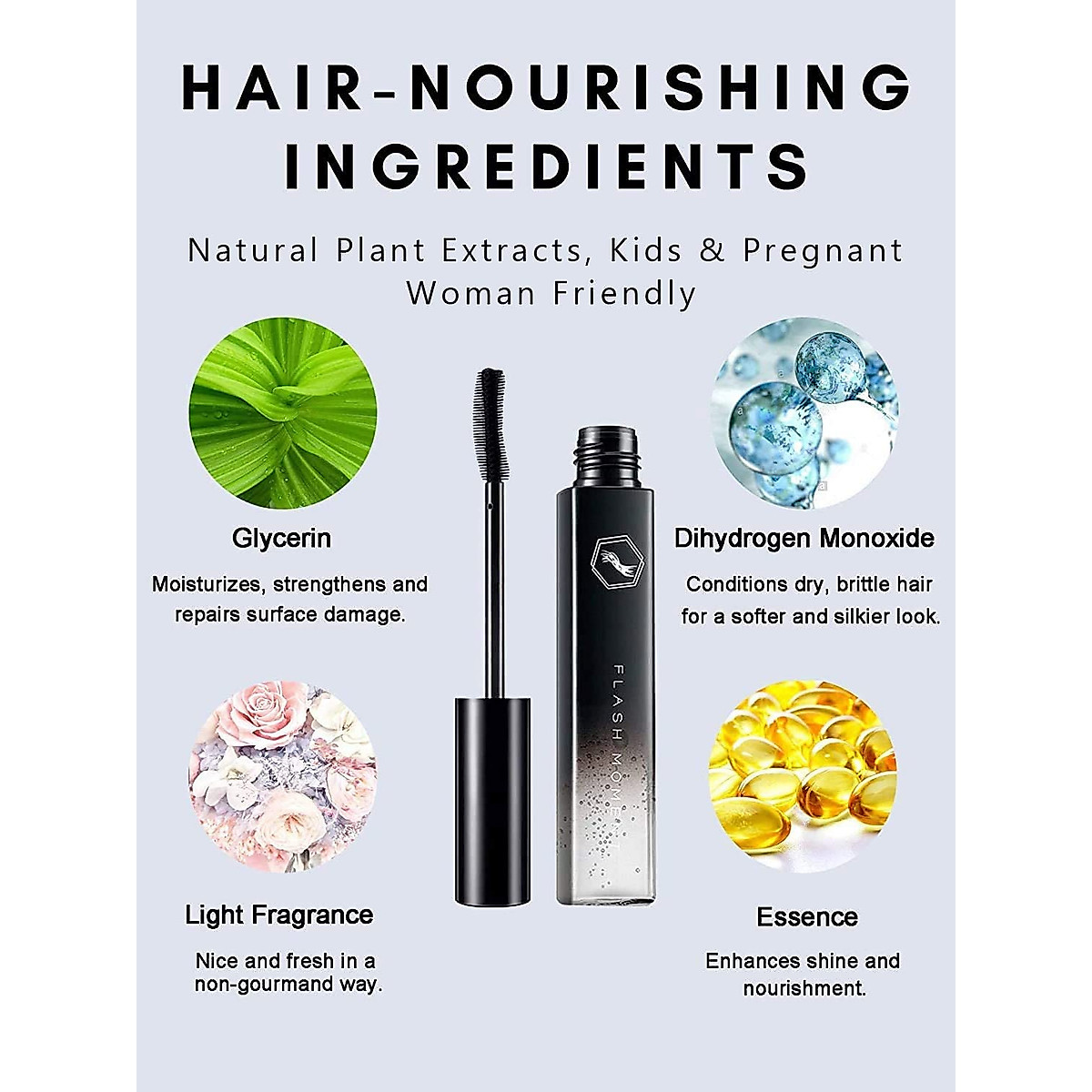 Aymaloy Hair Gel Hair Styling Tool, 2 Pack Anti-Frizz Finishing Stick for Frizzy Hair- Travel Size, Organic, Not Tested On Animals, Unscented, Unisex