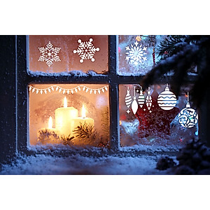 Christmas Stencils for Painting on Wood,3x3” Reusable Holiday Xmas Stencil Drawing Templates for Christmas Tree/Tier Tray/Window Decor