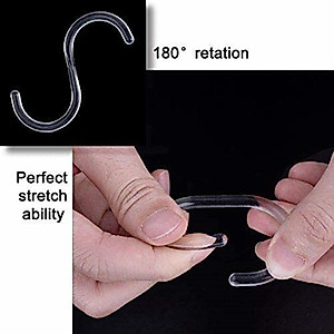 Cheeroyal Plastic Shower Curtain Rings,Pack of 12 White Bathroom Shower Hooks Loop Clips Bath Drape Replacement C-Rings Pole and Rail Window Rod (Purple)