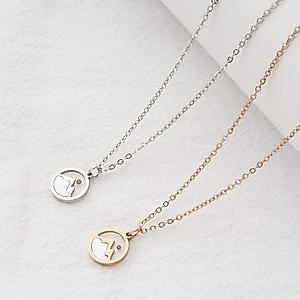 Yixinjew Rose Gold Mountain Mustard Seed Pendant Necklace Stainless Steel Inspiration Faith Jewelry for Women (silver)