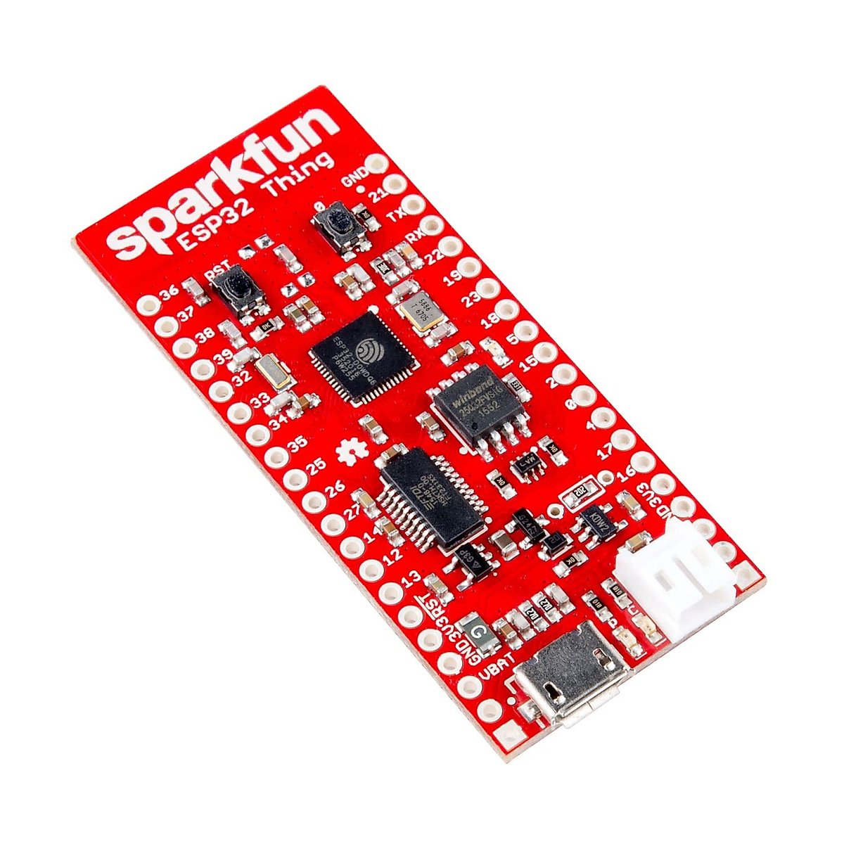 SparkFun ESP32 Thing Developement Board WiFi & microcontroller Compatible with Bluetooth for IoT & prototyping Projects w/Integrated LiPo Battery Charger 4MB Flash Memory 3 to 3.6V Operating Range