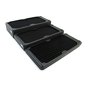 XSPC TX240 Ultra Thin Radiator, 120mm x 2, Dual Fan, Black