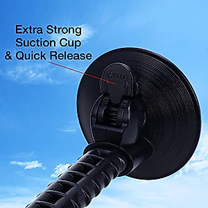 Cummins Windshield Phone Mount CMNWSPH - Suction Cup Phone Holder for Car or Truck Window or Dash Universal Fit - Black