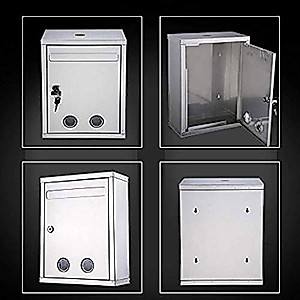 YUTR Rust & Weather Proof Vertical Wall Mount Locking Outside Mailboxes with Residential Mailbox Key, White