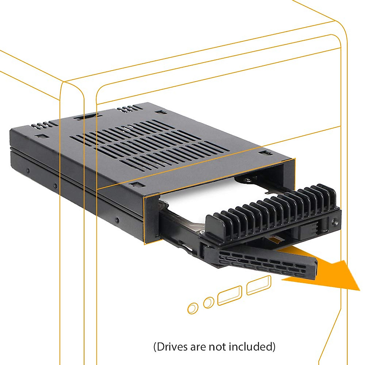 ICY DOCK 1 Bay 2.5 SAS/SATA HDD/SSD Tool-Less Enclosure for External 3.5" Bay | ExpressCage MB741SP-B