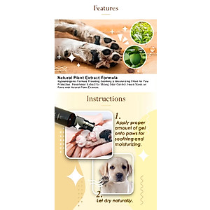 Baaww Paw Gel for Itch Relief | Hot Spot Treatment for Dogs & Cats | Dog Wound Care | Skin Yeast Infections, Ringworm, Cuts, Rashes (40 ML)