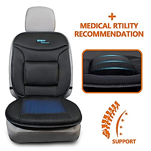 Sojoy Truck Seat Cushion with Firm Lumbar Support,Gel Seat Cushion with Upper Lower Back Support Pillow for Office,Car,Truck, Pain Relief Coccyx Seat Cushion