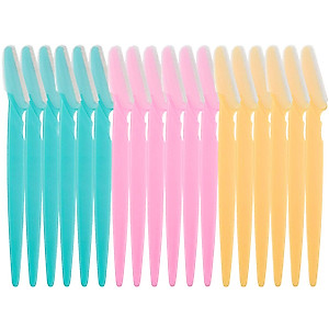 18 Pcs Eyebrow Razors Shaper, Safety Facial Hair Remover Face Shaver Trimmer, Exfoliating Dermaplaning Tool for Women and Men