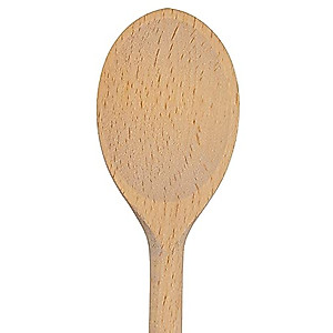 12 Inch Long Wooden Spoons for Cooking - Oval Wood Mixing Spoons for Baking, Cooking, Stirring - Sauce Spoons Made of Natural Beechwood - Set of 3