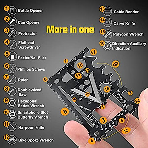 Wallet Multitool Card Bike Quick Repair Home Improvement Tools Key Chain Wallet Tools, Stocking Stuffers Christmas Birthday Gifts for Dad Father Boyfriend Husband Him