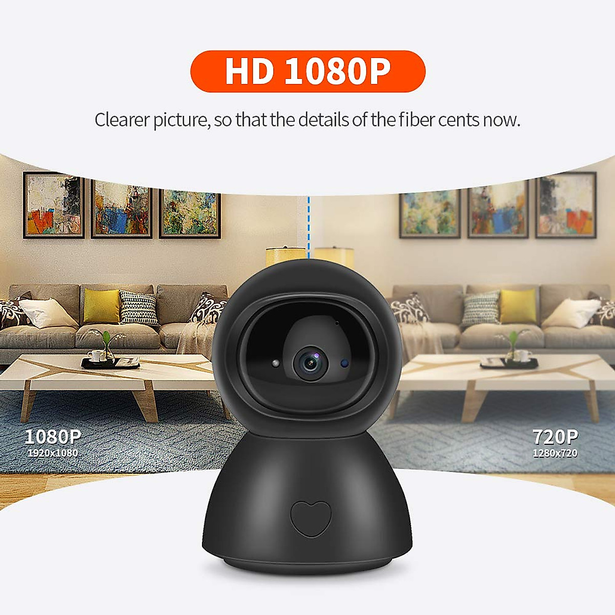 EVERSECU Pet Camera,2K Security Camera Indoor, 2.4G&5G WiFi, Dog Camera with Phone App,Home Camera for Baby/Elder with One-Touch Call, Night Vision, 2-Way Audio, AI Motion Detection