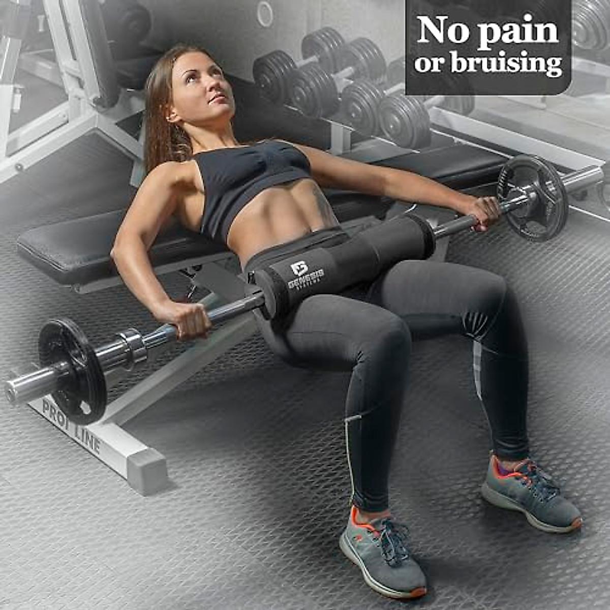 GENESIS SYSTEMS Squat Pad Barbell Pad for Hip Thrusts Squats Lunges Glute Bridge - Foam Pad for Weight Lifting Neck Shoulder Support - Barbell Cushion Hip Thrust Pad for Standard and Olympic Bars