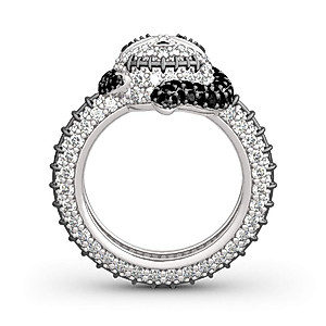 Jeulia " Sally from Nightmare Before Christmas Rings for Women 925 Sterling Silver Diamond Ring Halloween Jewelry Promise Rings for Her Anniversary