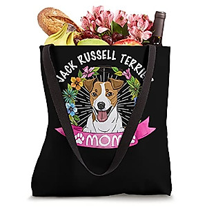 Cute Jack Russell Terrier Dog Mom Flower Puppy Dogs Lover Tote Bag