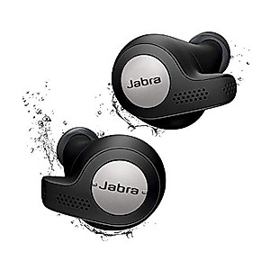 Jabra Elite Active 65t Earbuds – True Wireless Earbuds with Charging Case, Bluetooth Earbuds with a Secure Fit and Superior Sound, Long Battery Life and More (Renewed) (Titanium Black)