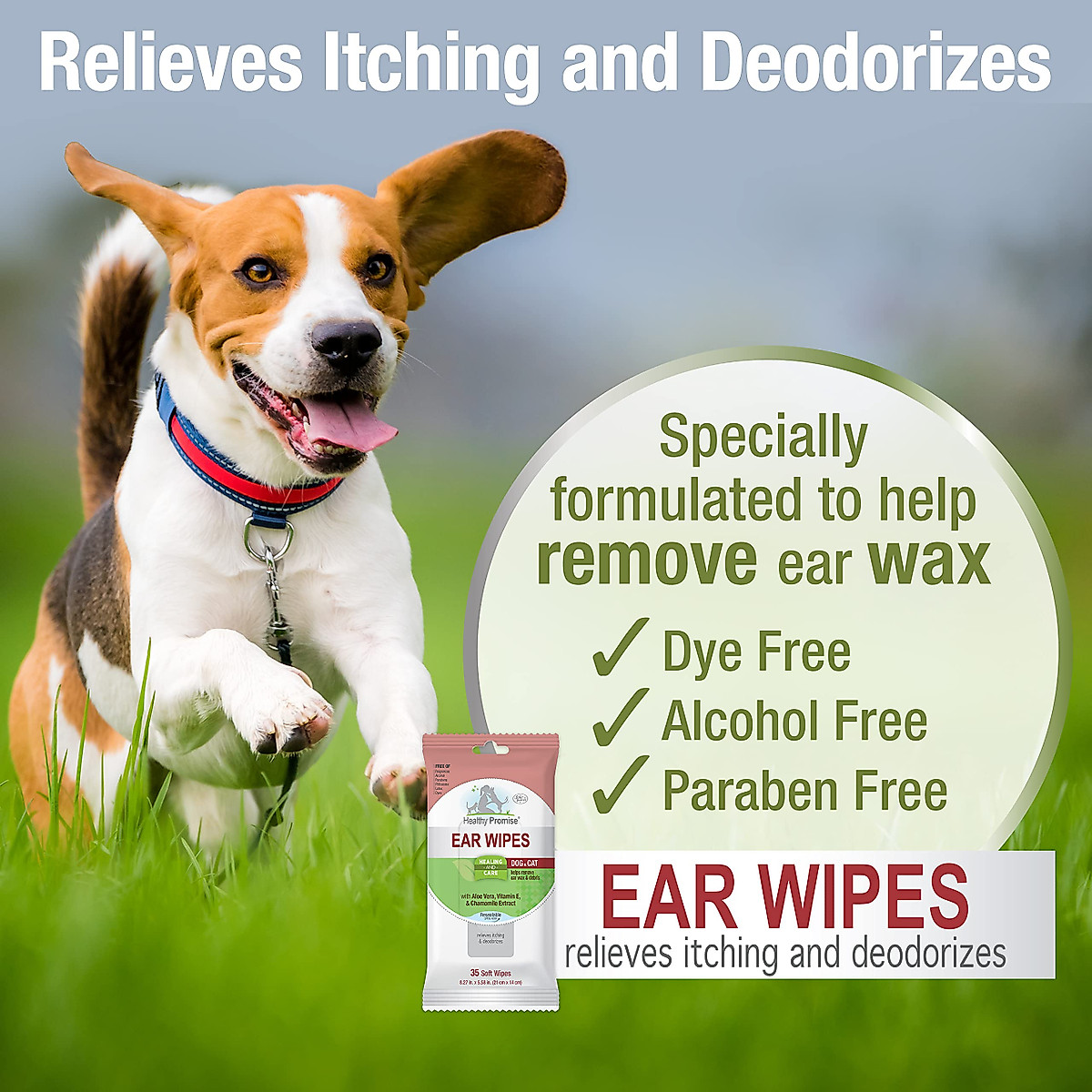 Four Paws Healthy Promise Pet Ear Wipes 35 Count