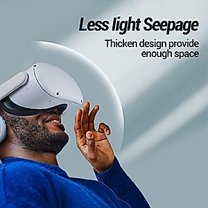 VR Face Pad for Oculus Quest 2, Fitness Facial Interface Bracket, 2pcs PU Leather Foam Cushion, Anti-fogging Sweatproof Cover 2 Accessories Replacement