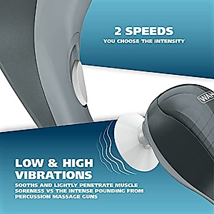 Wahl All Body Corded Light Soothing Vibratory Massager with 4 Attachment Heads - 2 Massaging Speeds - Massage Tools for Back, Foot, Neck, and Leg Massage – FSA Eligible - Model 4120-600