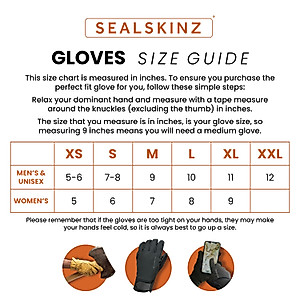 SEALSKINZ Unisex Waterproof Extreme Cold Weather Cycle Split Finger Glove, Black/Grey, Large