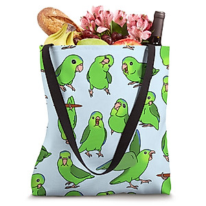 Green Parrotlet Pattern, Funny Bird Cute Parrotlet gift idea Tote Bag