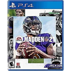 PS4 Playstation 4 Pro 1TB Console with Madden NFL 21 Pro 1TB Jet Black 4K HDR Gaming Console, Wireless Controller and NFL 21 Game Disc (Renewed)