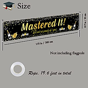 Labakita Large Mastered It Banner, Master's Graduation Banner, Congrats Grad Party Decorations, Graduation Party Favor, Graduation Party Decorations Indoor / Outdoor