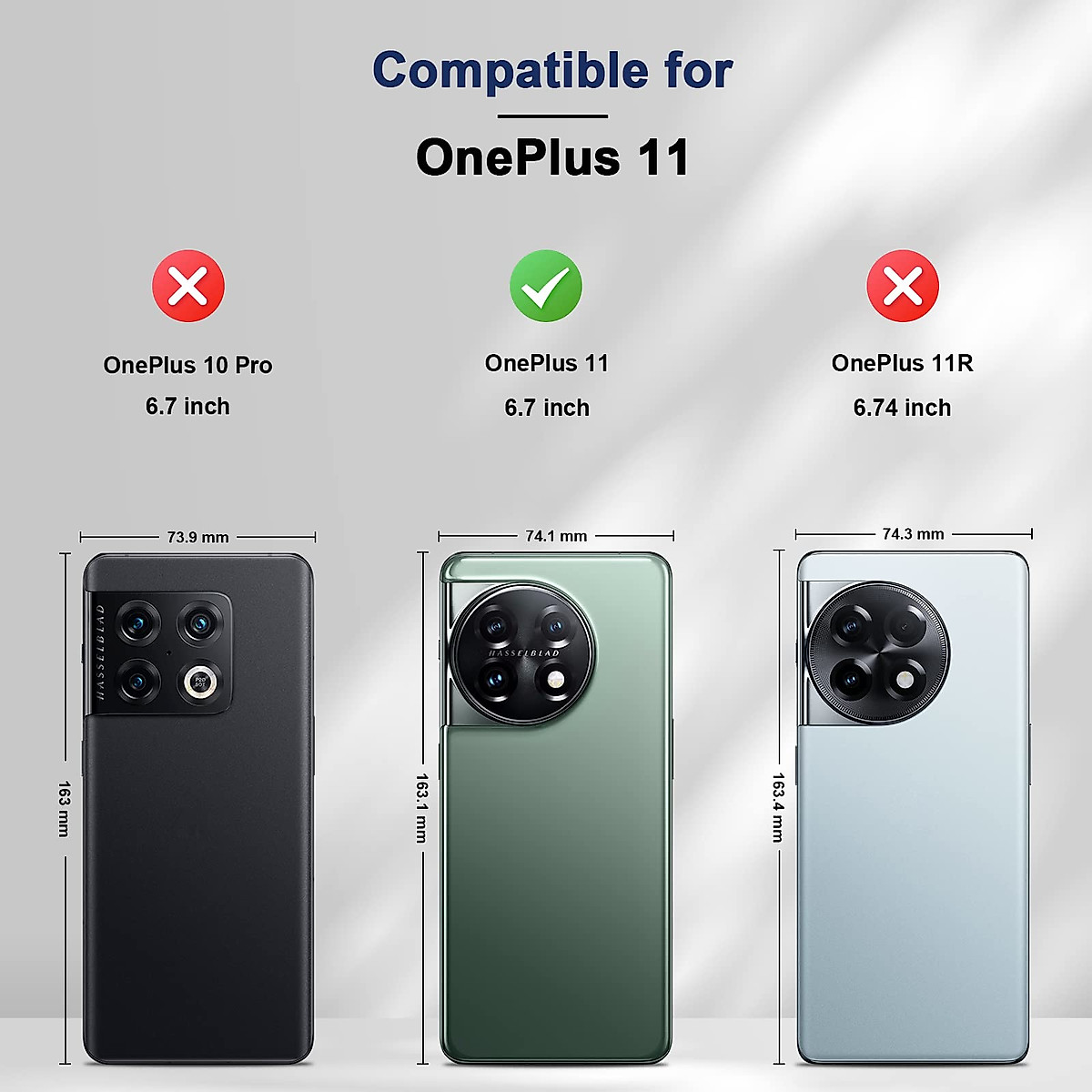 Jasonyu Flip Wallet Case for OnePlus 11 5G,Leather Magnetic Folio Cover with Card Holder,Kickstand - TPU Shockproof Durable Protective Phone Case,Blue