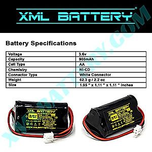 XML Battery (2 Pack) BBAT0063A TOPA Ni-CD AA900mAh 3.6V AA900MAH MH468886 JYH 100715 Ni-CD 3x1.2v 1.0ah AA1000mAh
