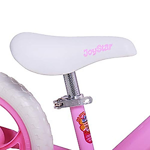 JOYSTAR 14 Inch Balance Bike for Boys Girls 3T to 6 Years Old Push Toddler Balance Bikes with Footboard 14" Child Glider Kids Pink