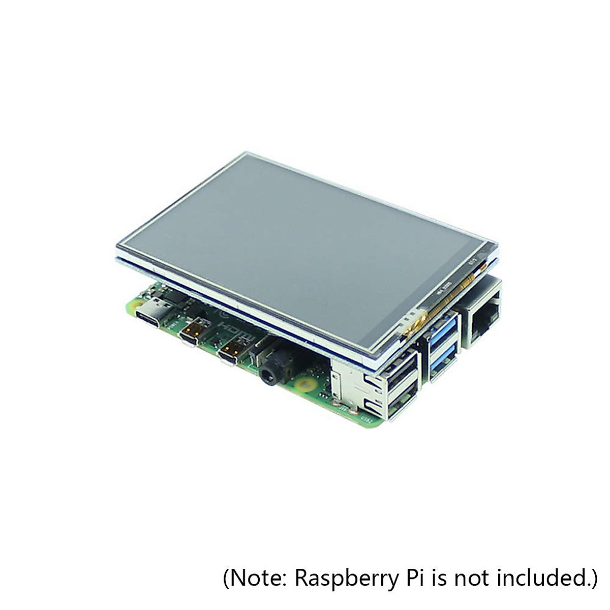 Treedix 3.5 inch TFT Touch Screen Module 320x480 Resolution LCD Display Compatible with Raspberry Pi 4B/3B/3B+ with Touch Pen ABS Case and Cooling Fan Compatible with Raspberry Pi 4B