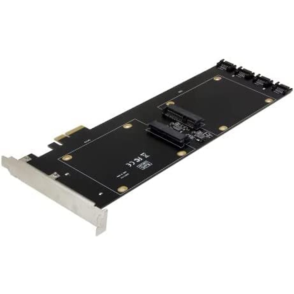 SEDNA - PCI Express (PCIe) Quad 2.5 Inch SSD/HDD Mounting Adapter (with Built in Power Circuit, no Need SATA Power Connector,), SSD/HDD not Included