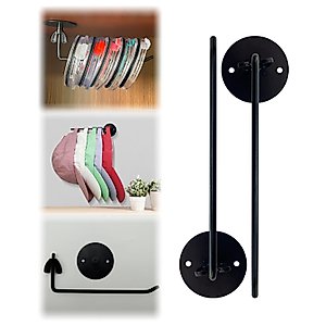 ADDCUP Multifunctional Swivel Hook, Tumbler Lid and Hat Storage Organizer, Tumbler Lid Storage Hook, Hat Hooks for Wall, for Cups, Baseball Caps, Cup Lid Organizers (2 Pcs-Round)