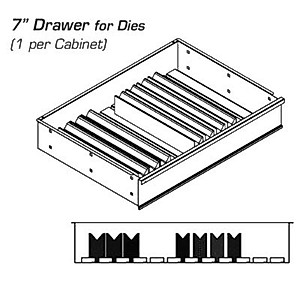 Versatility - 3 Drawer Press Brake Cabinet for Wila NS (New Standard), Wilson WT, and Trumpf Style Tooling, VT-23600