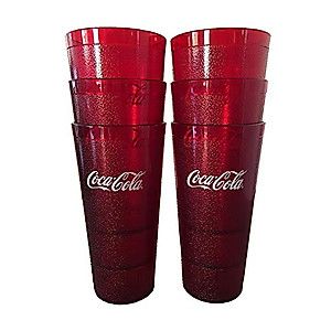 Supply Depot Coca Cola Restaurant Red Plastic Tumblers 16oz Carlisle, pack of 6