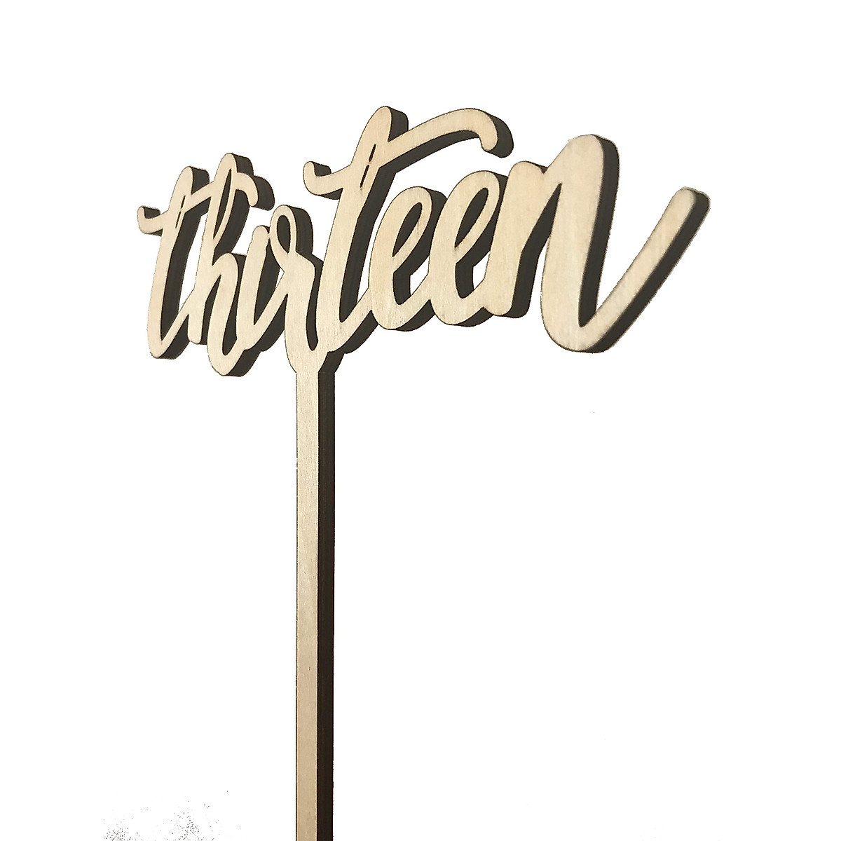 Activ8 Elegant Wooden Wedding Table Numbers | 13-25 Pack | Calligraphy Sticks Including Extra Thick Solid Base | Reception Party Home Decoration Centerpiece (Numbers 13-25, 10 inches 25cm)