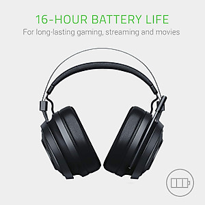 Razer Nari Essential Wireless 7.1 Surround Sound Gaming Headset: THX Spatial Audio - Auto-Adjust Headband & Swivel Cups - Auto-Adjust - Flip Mic - for PC, PS4, PS5 Only - Black