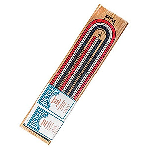 Bicycle 3-Track Color Coded Wooden Cribbage Board Games