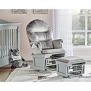 Suite Bebe Madison Glider Rocker and Ottoman, Grey and Light Grey