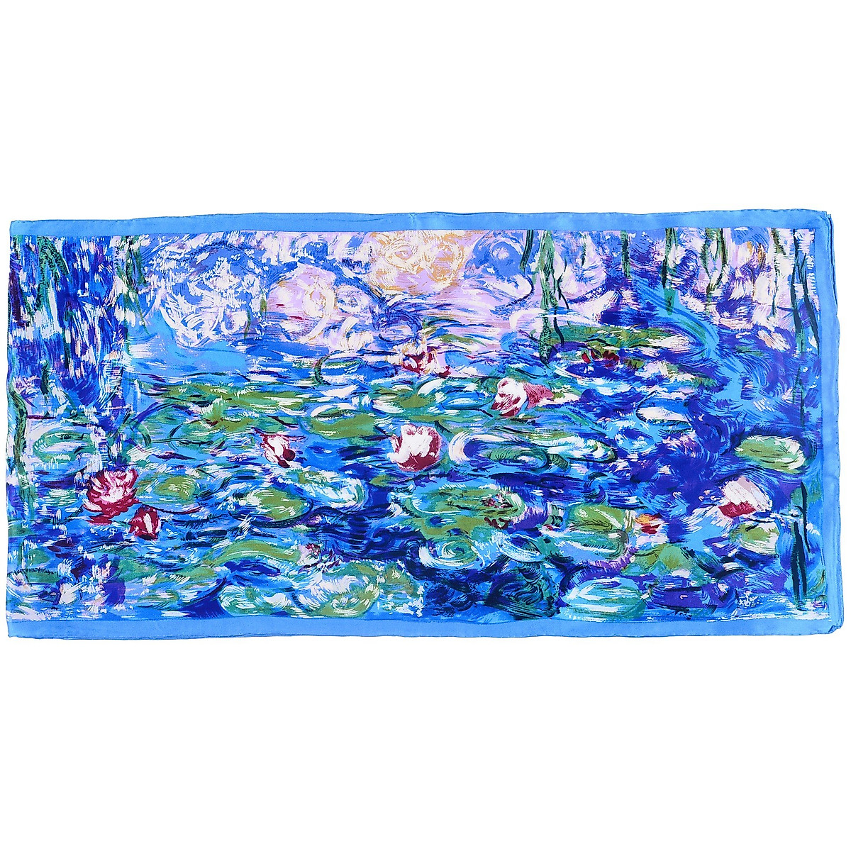 Salutto Women 100% Silk Scarves PaintedLotus Pond Scarf