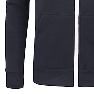 Maiyifu-GJ Men Full Zip Slim Fit Hoodies Casual Solid Gym Hooded Sweatshirt Long Sleeve Lightweight Hoodie With Kanga Pocket (Dark Grey,3X-Large)