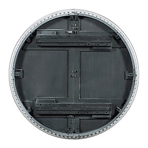 UBGO 5-Piece, Kitchen Room Sets with Wooden Round Extendable Table and 4 Upholstered Dining Chairs-Antique Gray