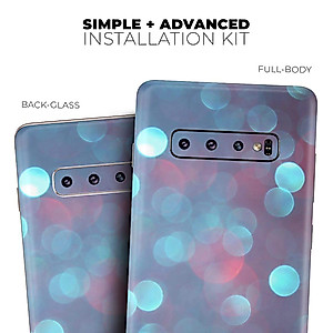 DesignSkinz Unfocused Blue and Red Orbs Protective Vinyl Decal Wrap Skin Cover Compatible with The Samsung Galaxy S20 (Screen Trim & Back Glass Skin)