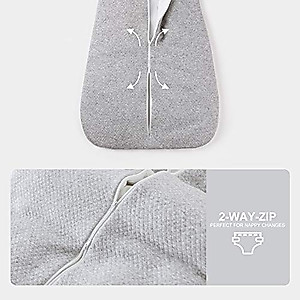 Chuchu Puff Baby Sleeping Bag, Autumn and Winter, Detachable Long Sleeves 2.5 Tog Inverted Zipper Warm Wearable Blanket Super Soft Breathable Cotton Baby Sleep Bag fit Infants and Toddler, 6-18 Months