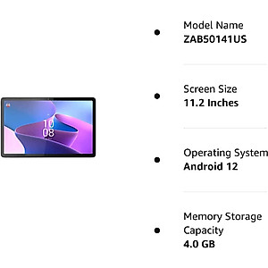 Lenovo Tabet P11 Pro Gen 2, 11.2" 2.5K OLED Touch 420 nits, MediaTek Kompanio 1300T, 4GB, 128GB Storage, Android 12, Storm Grey + Accessories
