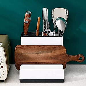 ZUIAI Kitchen Utensil Plastic Scissors Holder Cutting Board Holder Draining Rack Storage Shelf Organizer Chopping Rack (Without)