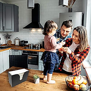 Essentially Yours Acrylic Folded Paper Towel Holder - Wall Mounted or Freestanding | Dispenser for Multifold, Trifold, and C Fold Napkins (Black)