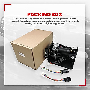 VIGOR 15254590 Air Ride Suspension Compressor Pump for Cadillac Escalade Chevy Avalanche Suburban Tahoe GMC Yukon 2001-2016 Car, Oem Number 19299540, 949-000, 949-001