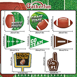 30 Pieces Football Party Decorations Football Hanging Swirl for Football Birthday Party Football Gameday Tailgate Party Supplies